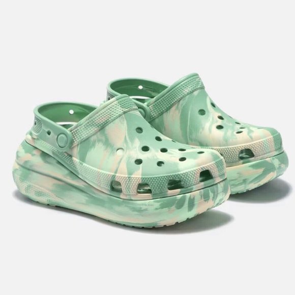 CROCS | Shoes | Crocs Classic Crush Marbled Clog Mens 6 Womens 8 Aqua ...